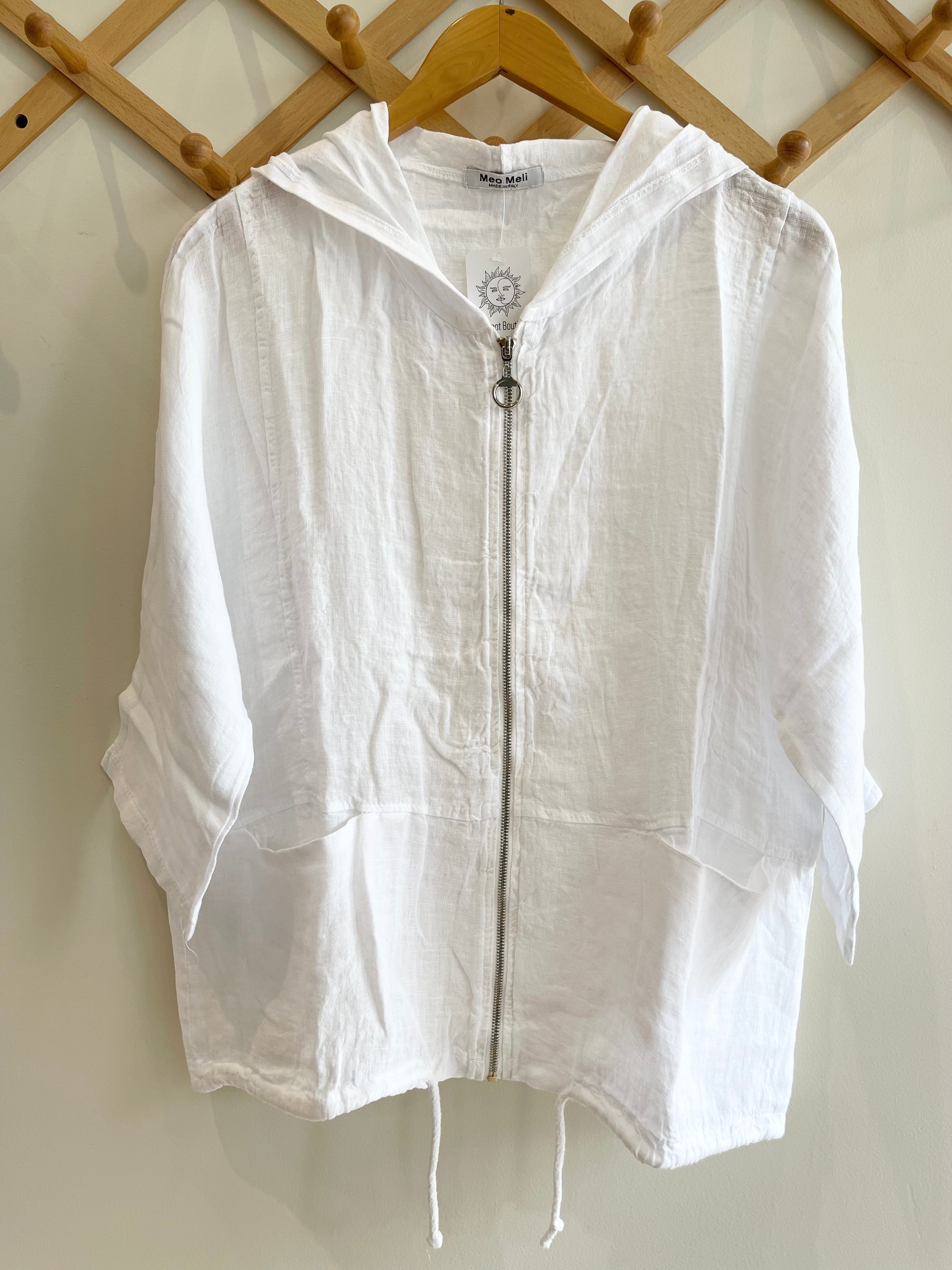 Linen Zip-Up Jacket – Barefoot Boutique